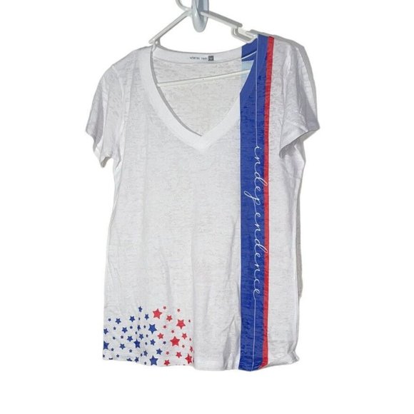 Whimsy Rose | Tops | Whimsy Rose Sheer Burnout V Neck T Shirt Sz M ...